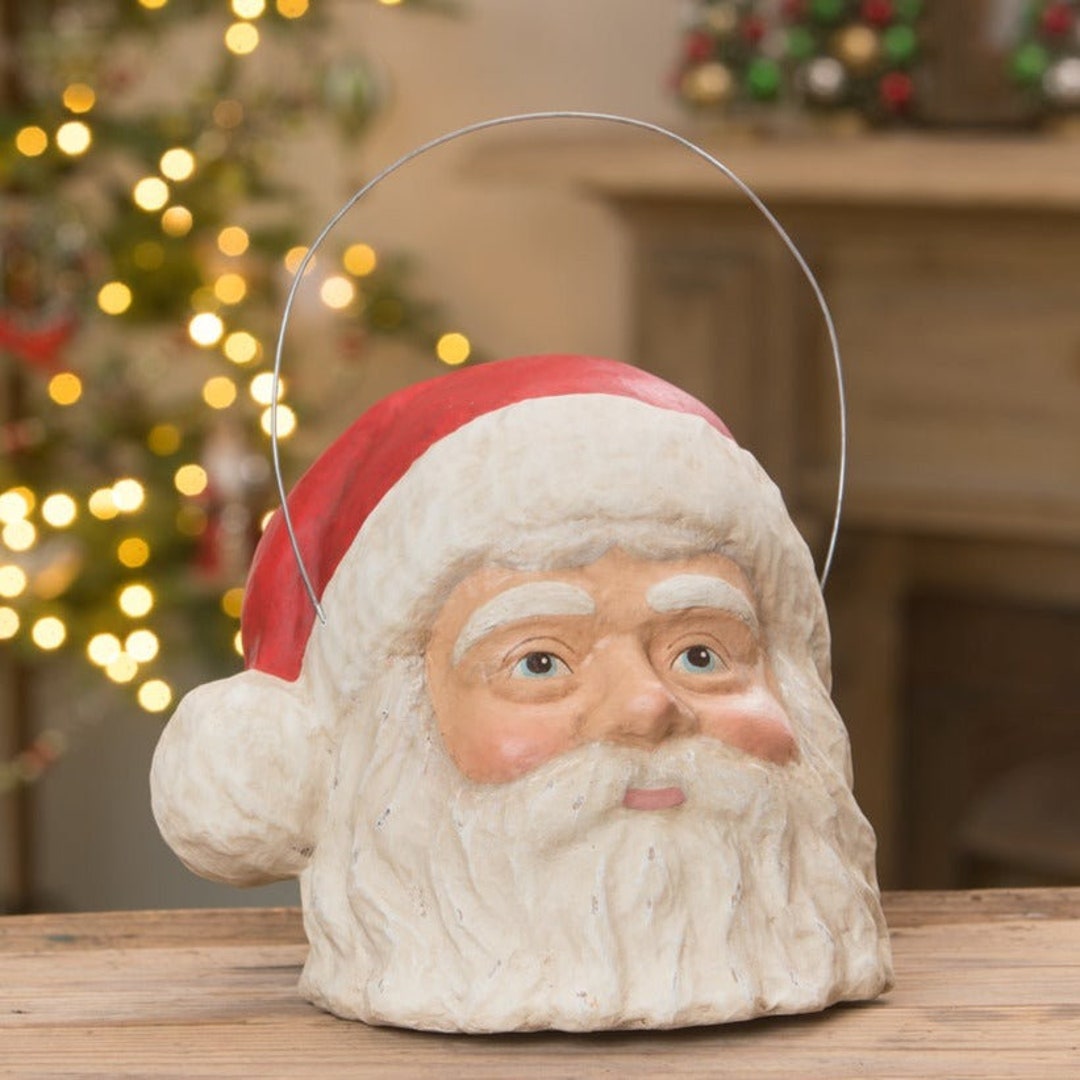 Vintage Santa Bucket by Bethany Lowe - Etsy