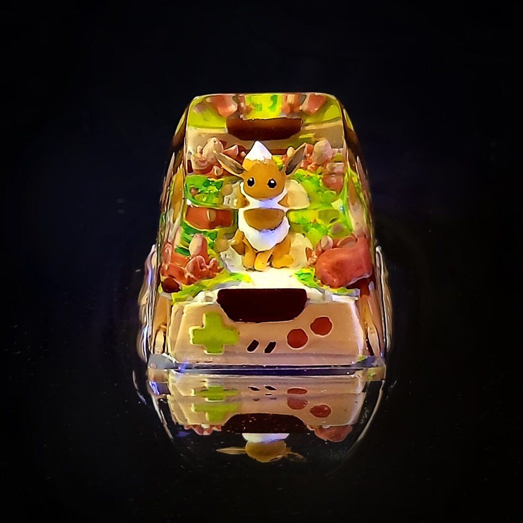 Eevee Pokemon Artisan Keycap, Custom Spacebar Keycap, Keycap Set, Kute ...