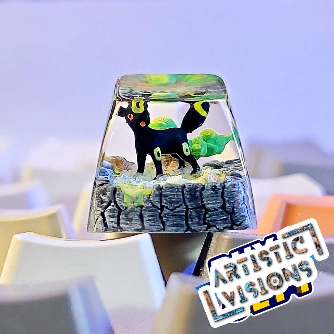 Pokemon Umbreon Keycap Artisan Custom 3d Printed Keycap, Resin Keycap ...