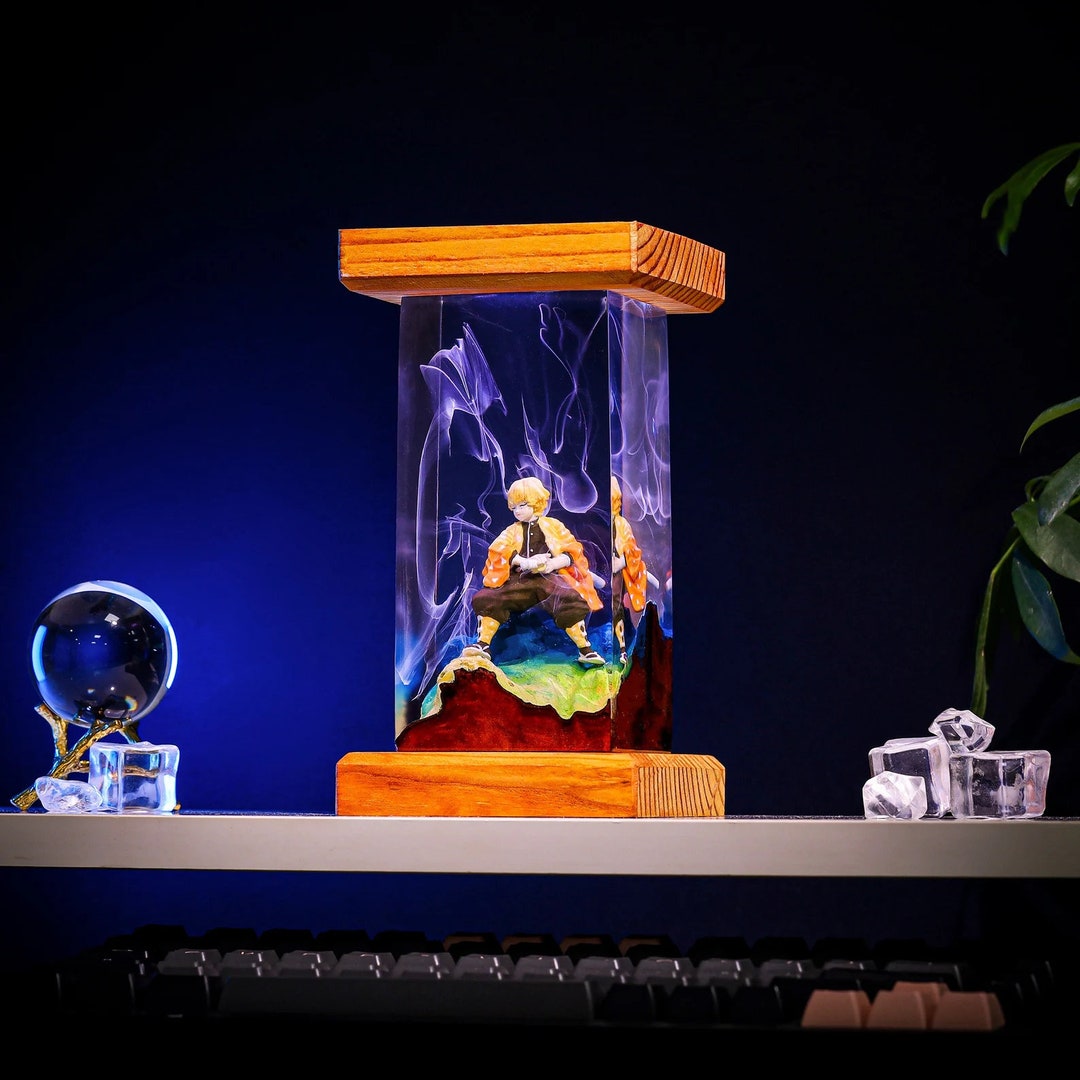 Mionkimetsu No Yaiba Agatsuma Zenitsu Resin Lamp, Demon Night Light ...