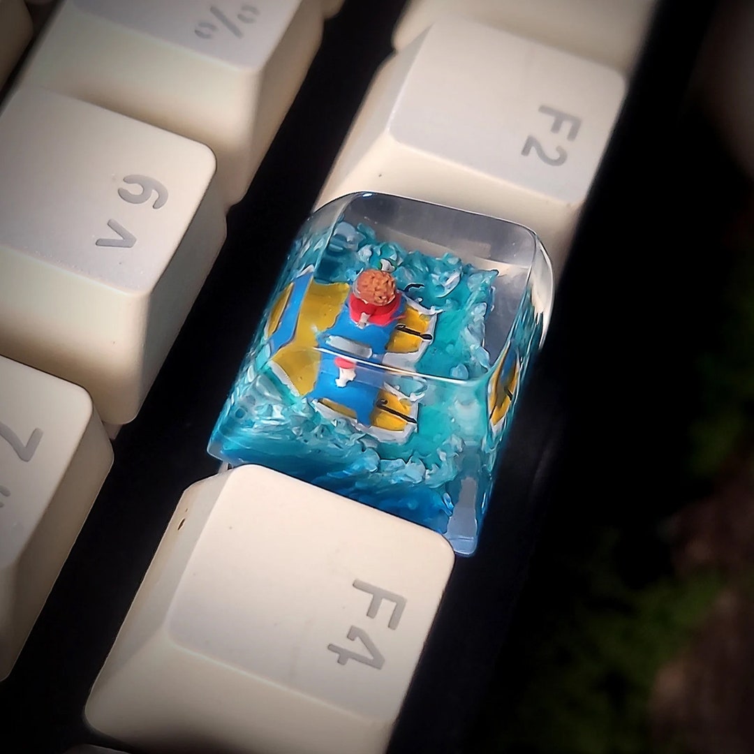 Fish Girl Keycap, Girl on the Sea Keycap, Artisan Keycap, Animated ...