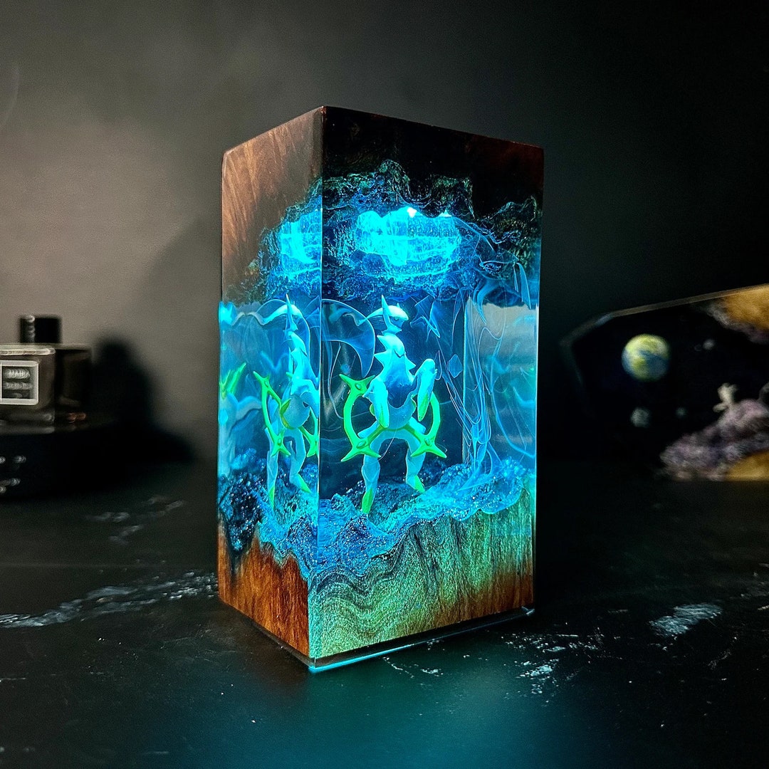 ARCEUS Pokemon Epoxy Lamp, Custom Pokemon, Resin Lamp, Pokemon ...