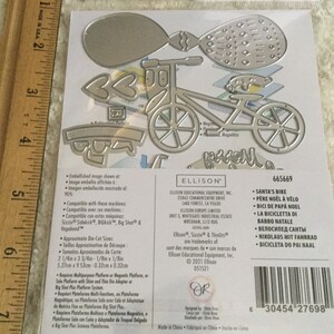 Sizzix Thinlits Metal Die Set - Santa's Bike - Christmas - NEW - Etsy