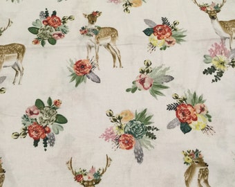 Deer Fabric Print - Etsy