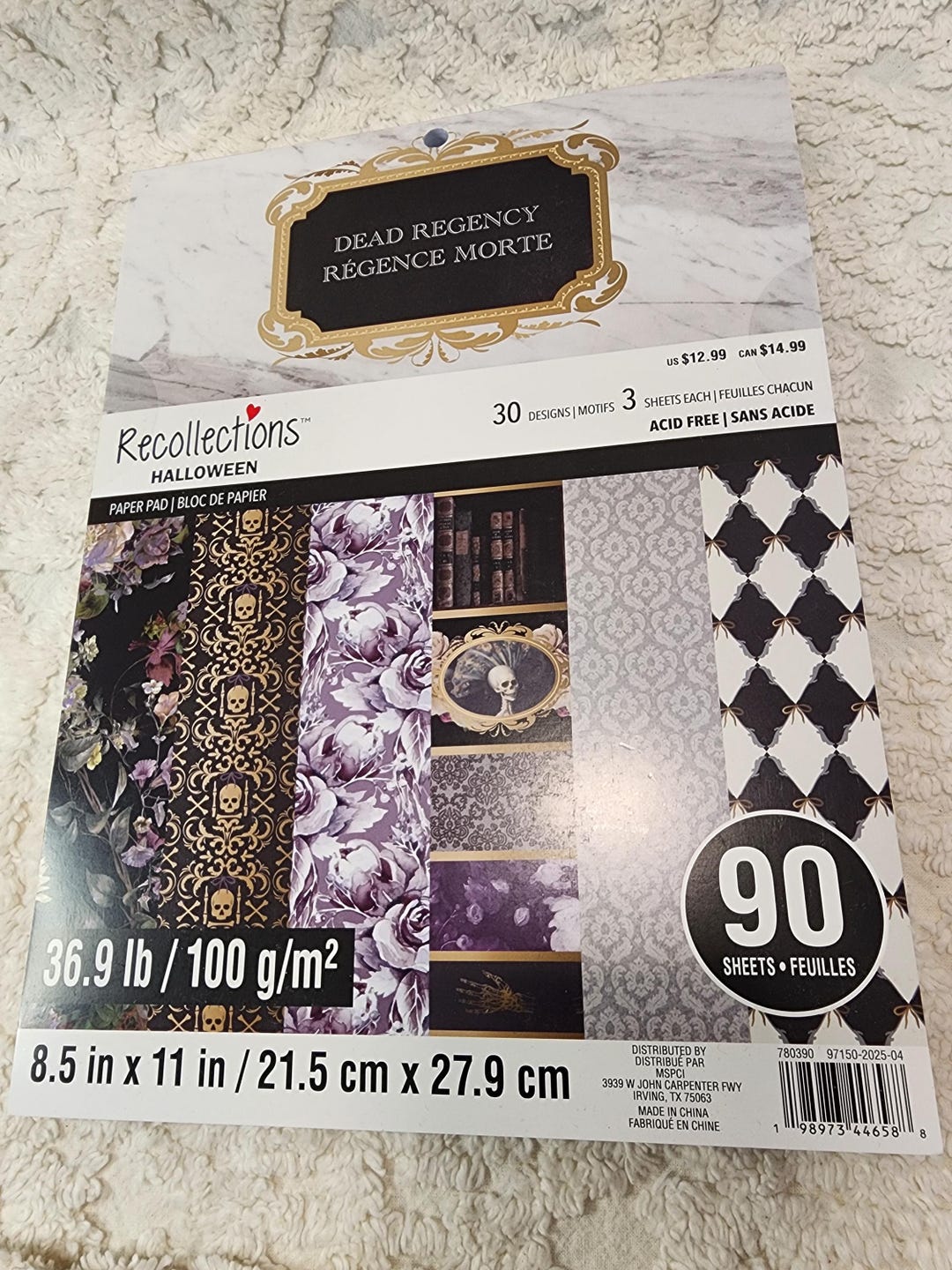 Recollections Halloween Paper Pad - Dead Regency - 90 Sheets - 8 1/2 ...