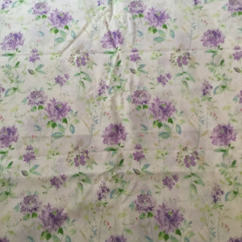 Purple Floral Fabric - Etsy