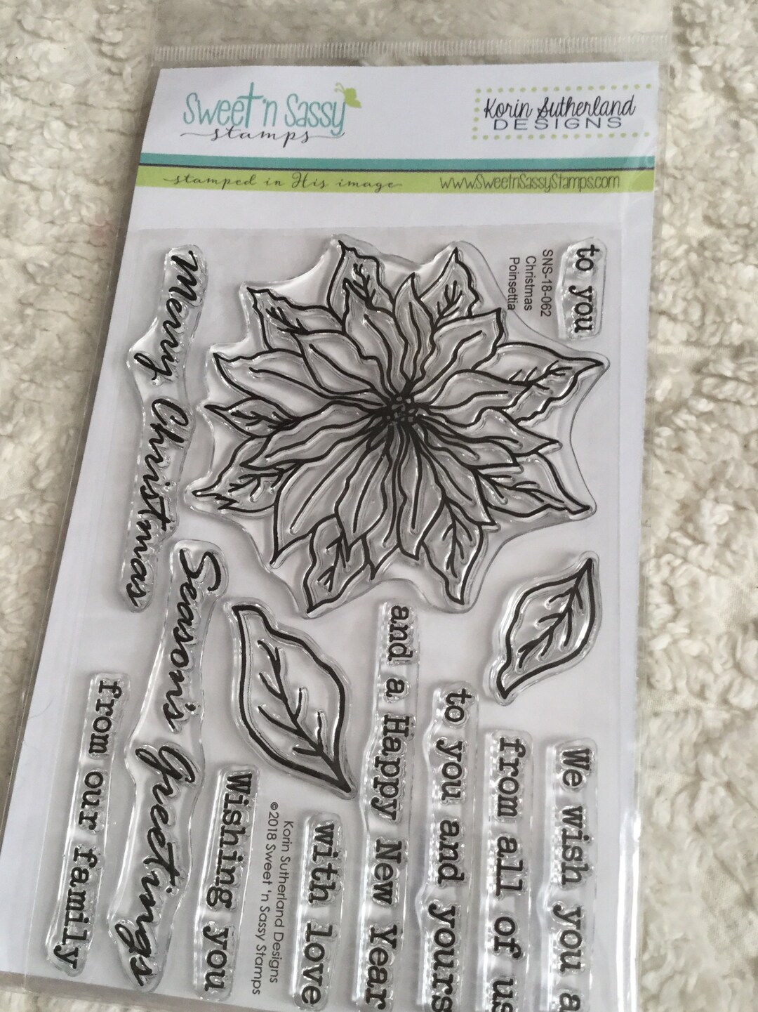Sweet N' Sassy Clear Stamps - Christmas Poinsettias - Etsy