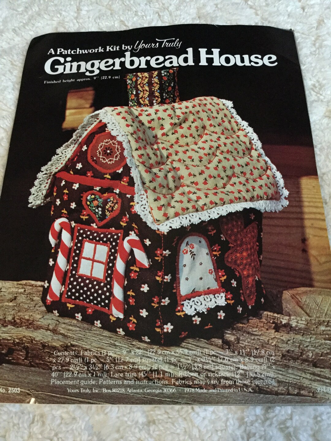 Yours Truly Inc. Sewing Soft Sculpture Gingerbread Kit - VINTAGE ...