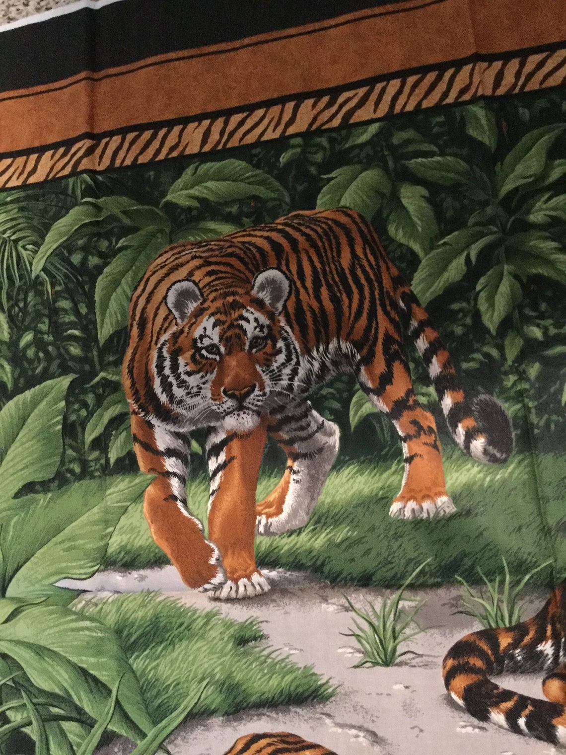 Awesome Tiger Wall Hanging Panel Polished Cotton - Etsy