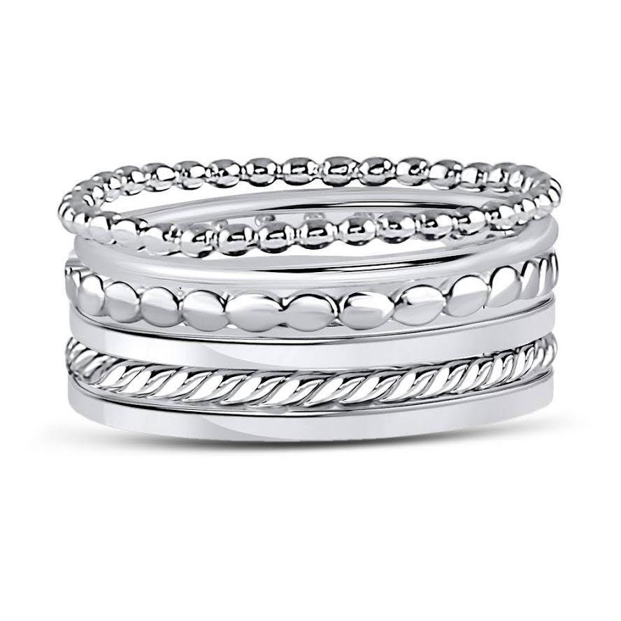 Sterling Silver Stackable Rings Stackable Ring Sets 925 Etsy