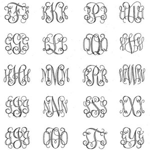 Sterling Silver Monogram Earrings, Sterling Silver Initials Earrings ...