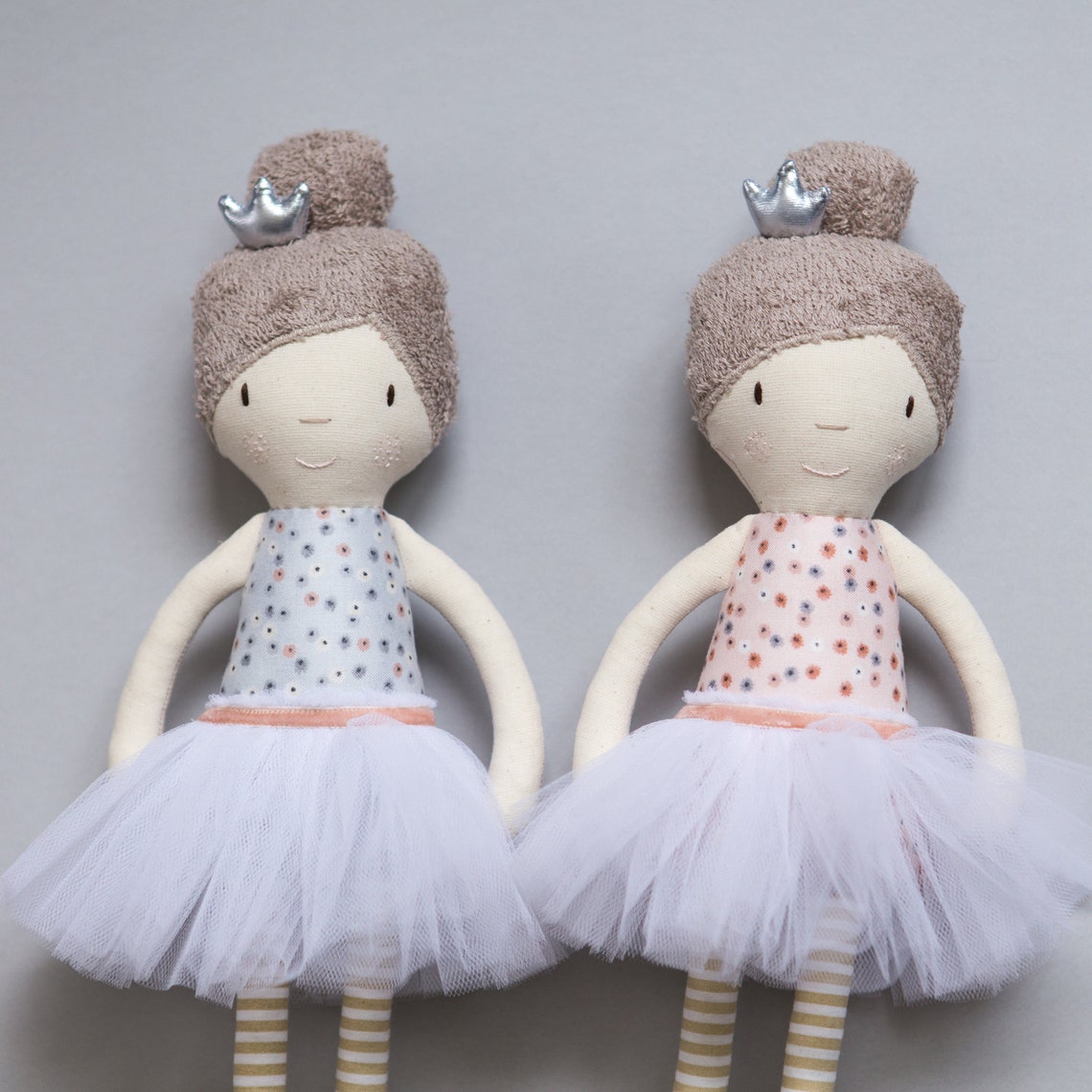 Twin Princess Rag Doll set | Etsy