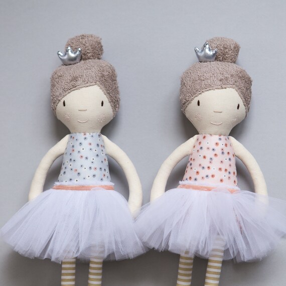 Twin Princess Rag Doll set | Etsy