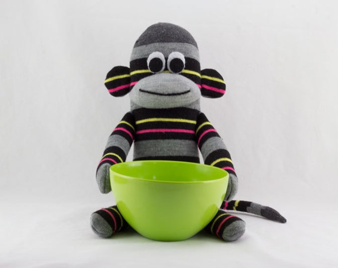 Sock Monkey Candy Dish Desk Organizer Cubicle Decor - Etsy
