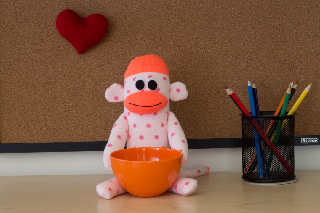 Sock Monkey Candy Bowl Desk Organizer Cubicle Decor - Etsy
