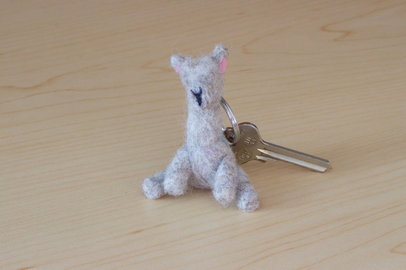 Llama Keychain Needle-felted Wool Alpaca Key Ring - Etsy