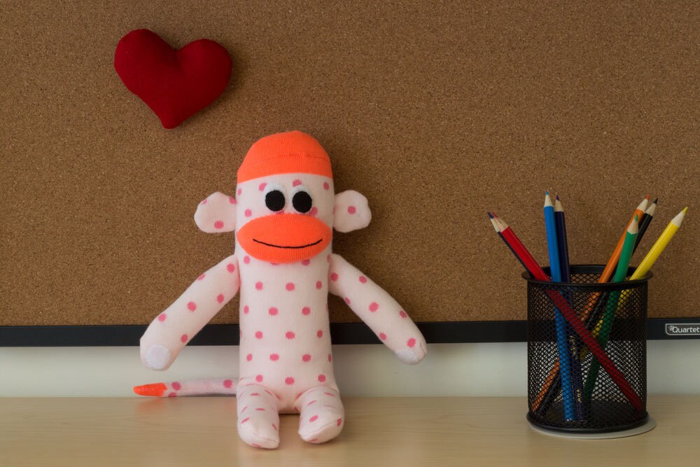Sock Monkey Candy Bowl Desk Organizer Cubicle Decor - Etsy