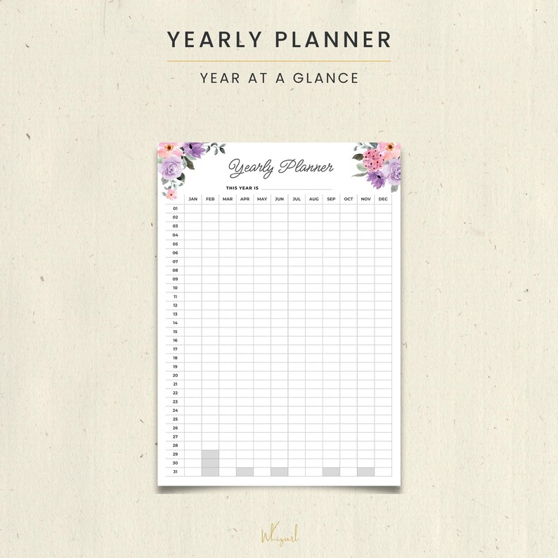 Floral Daily Planner Bundle Template | Aesthetic Illustrated | A4-A6 ...