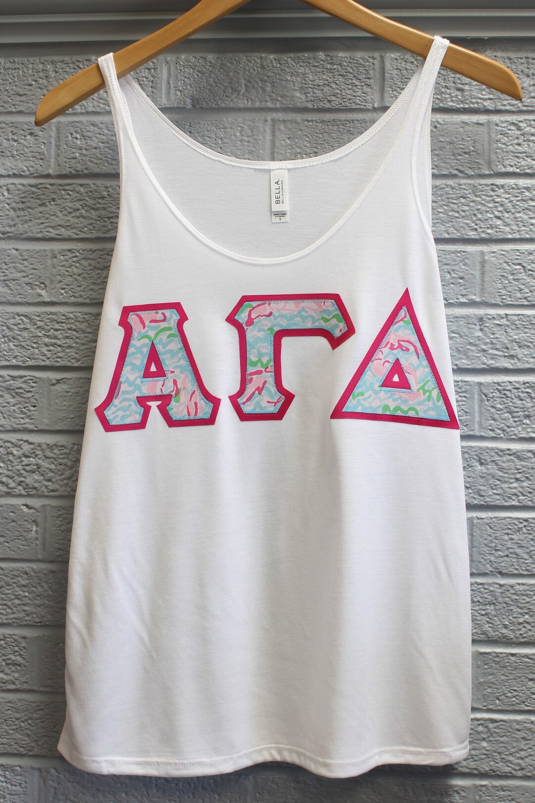 White Flowy Stringer Tank With Fabric #8C on Hot Pink - Etsy