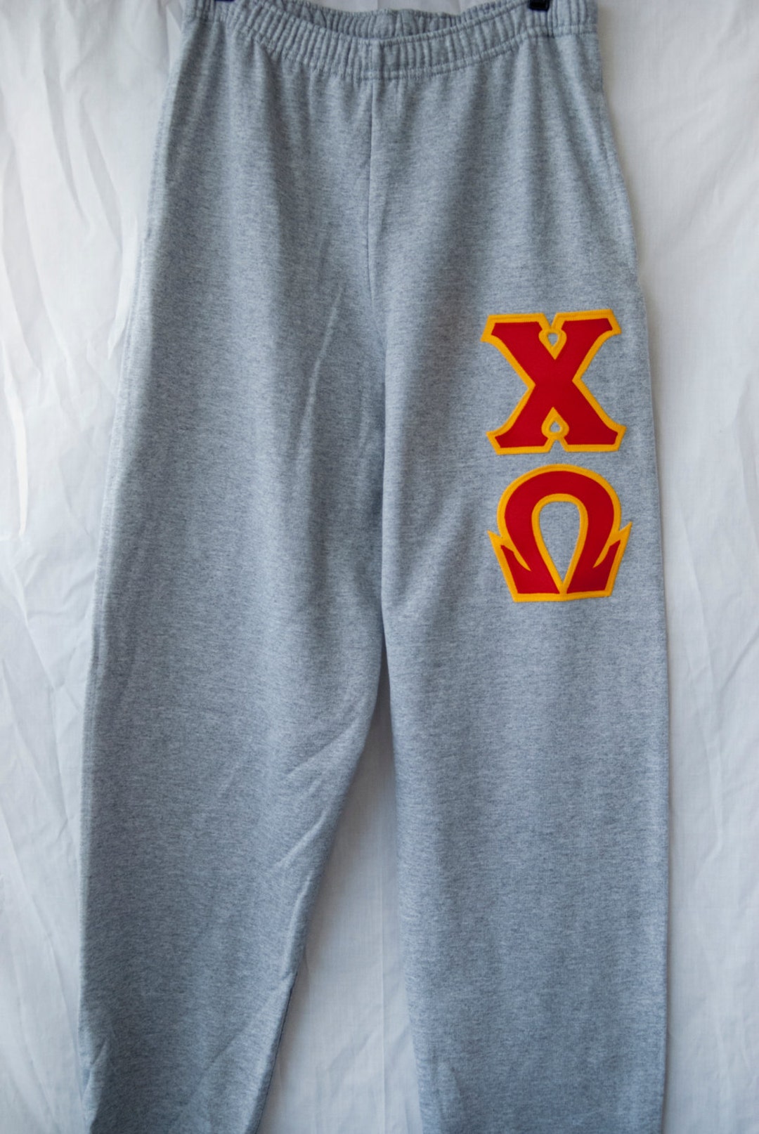 Oxford Sweatpants With Red on Gold - Etsy