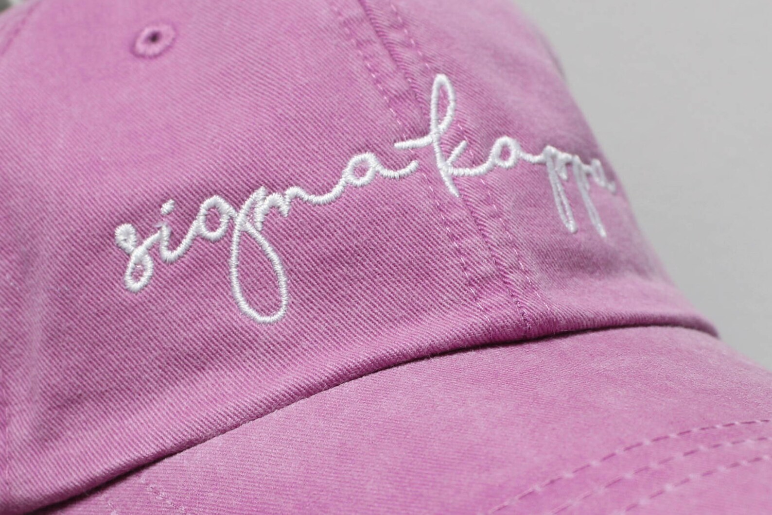 Sigma Kappa Raspberry Hat Embroidered in White Script | Etsy
