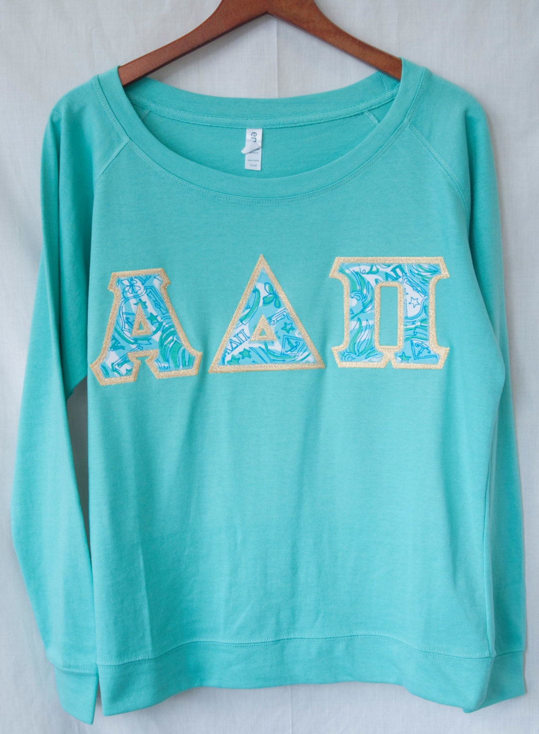 Alpha Delta Pi | Adpi | Oversized Crew | Alpha Delta Pi Sewn Letters ...