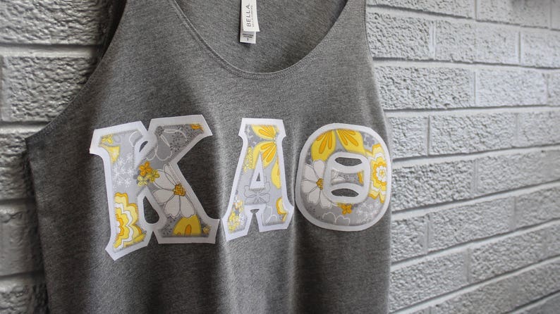 Grey Flowy Stringer Tank With Yellow Floral Fabric on White (363d) - Etsy