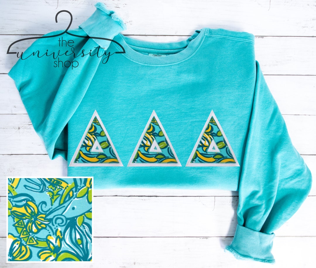 Delta Delta Delta | DDD | Tri Delt | Comfort Color | Tri Delt Sewn ...