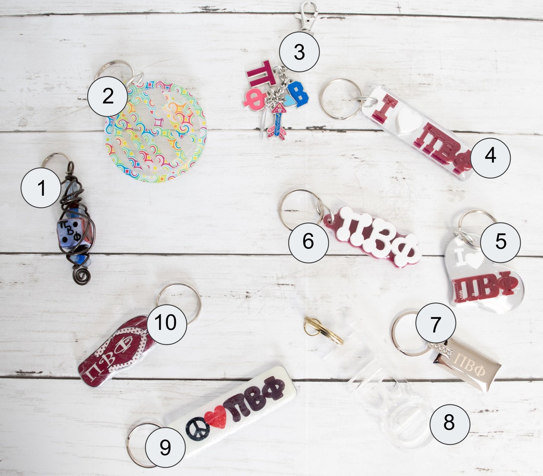 Sorority Keychains-pi Beta Phi| Sorority Sewn Letters | Sorority ...