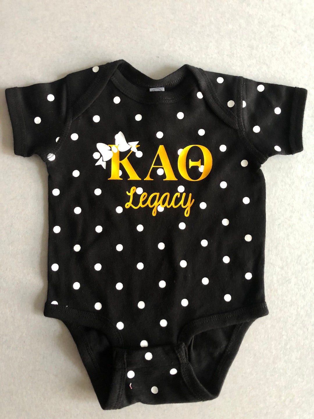 Kappa Alpha Theta Legacy Black Dot Baby Bodysuit - Etsy