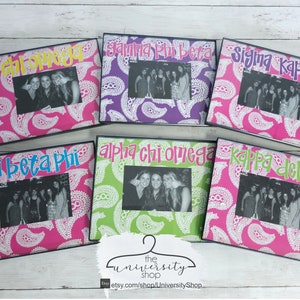 Sorority Picture Frames-alpha Chi Omega, Kappa Delta (KD), Sigma Kappa ...