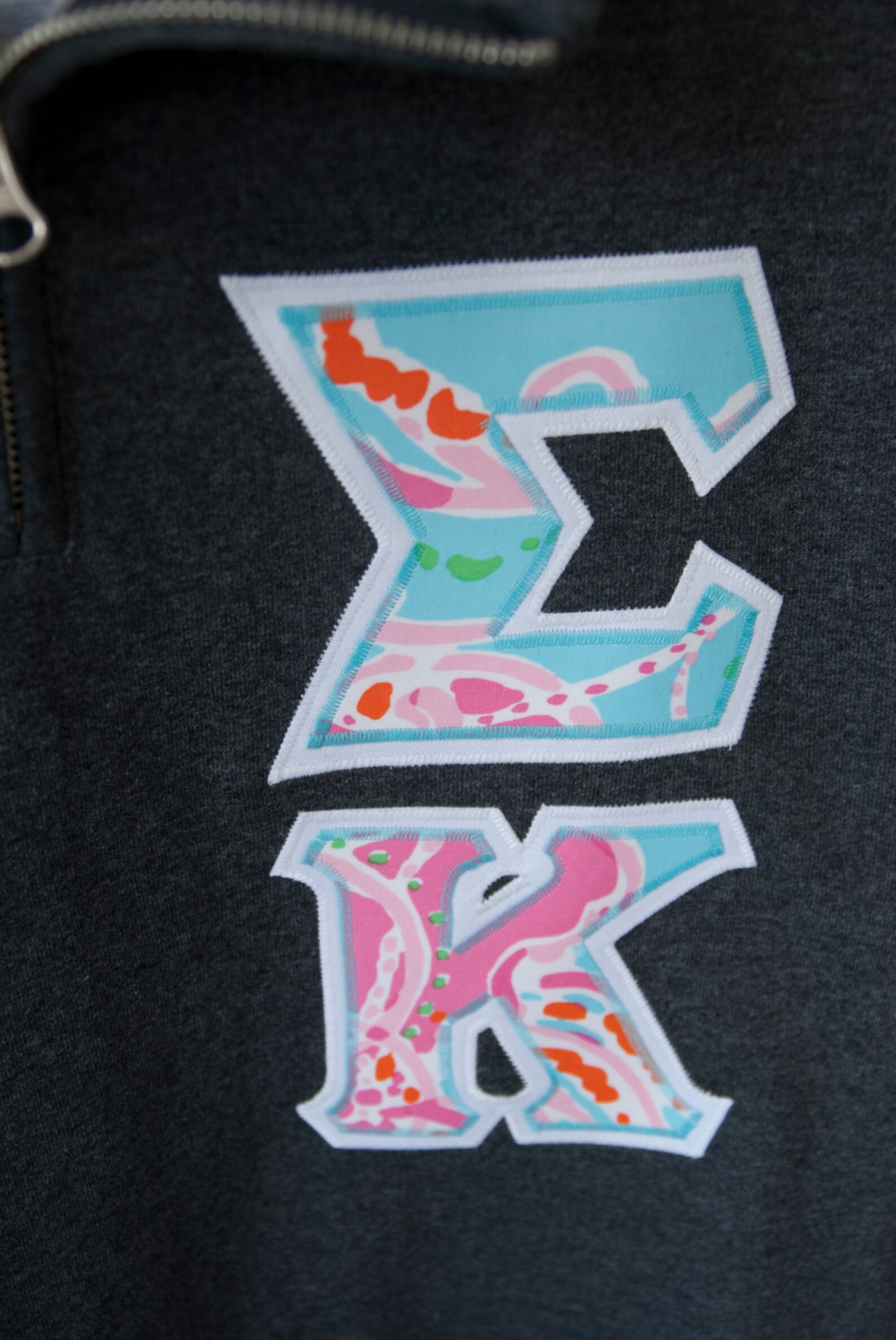 Charcoal Quarter Zip With 310B Fabric on White - Etsy