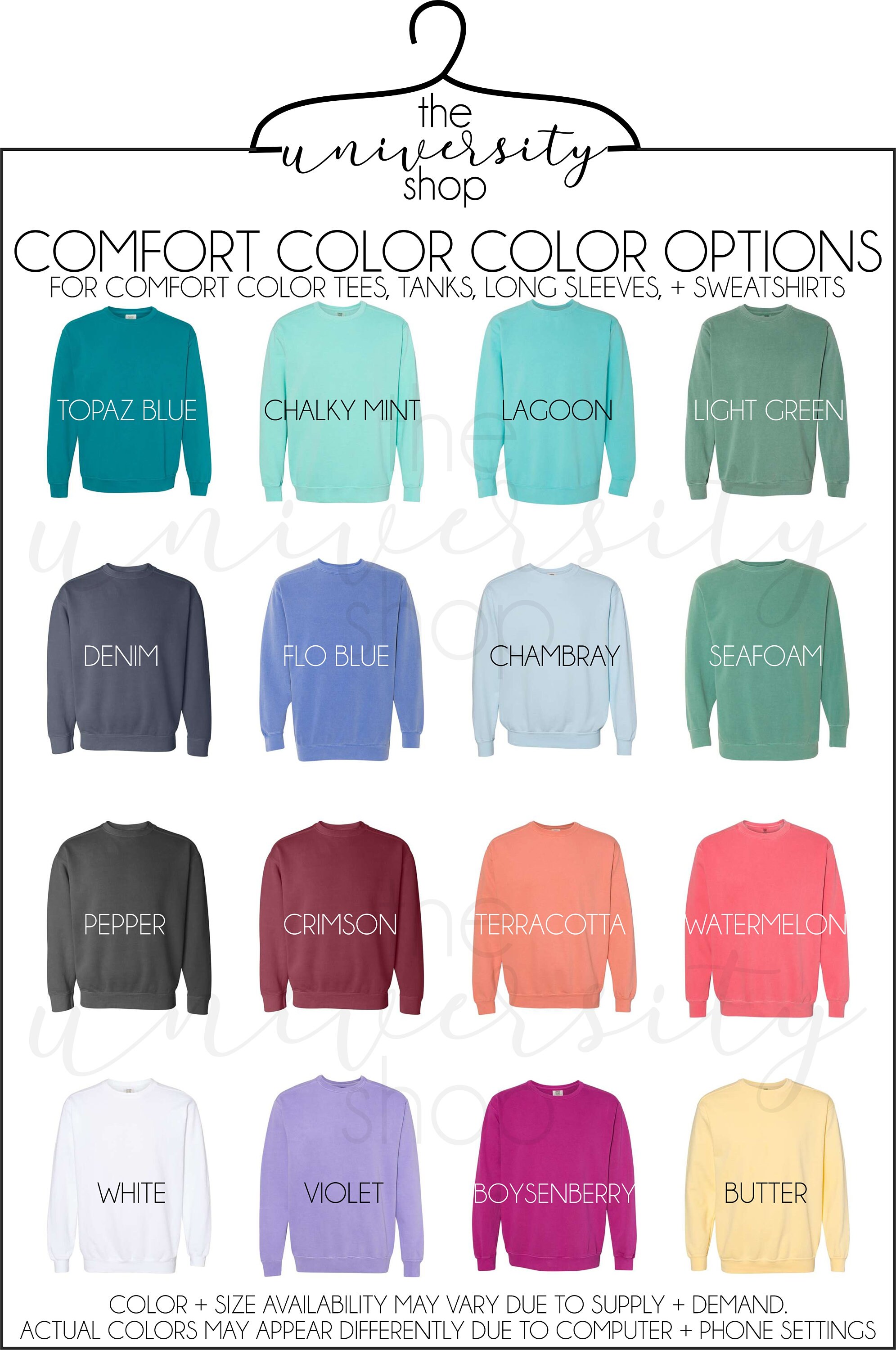 Alpha Delta Pi Adpi Comfort Color Sweatshirt Greek Sewn - Etsy