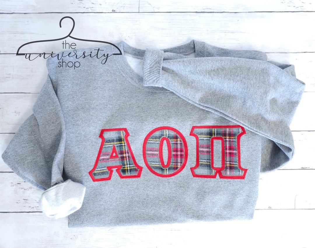 Alpha Omicron Pi | Alpha Omicron Pi Sewn Letters | Aopi | Sorority ...
