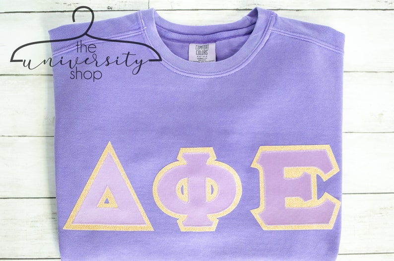 Delta Phi Epsilon Sorority Sewn Letters Greek Sewn Letters | Etsy