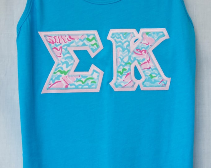 Neon Blue AA Tank With Fabric #8C on Light Pink - Etsy