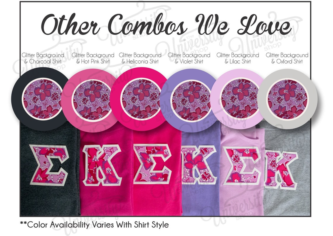 Lilac Racerback Tank With Sigma Kappa Fabric on Glitter - Etsy