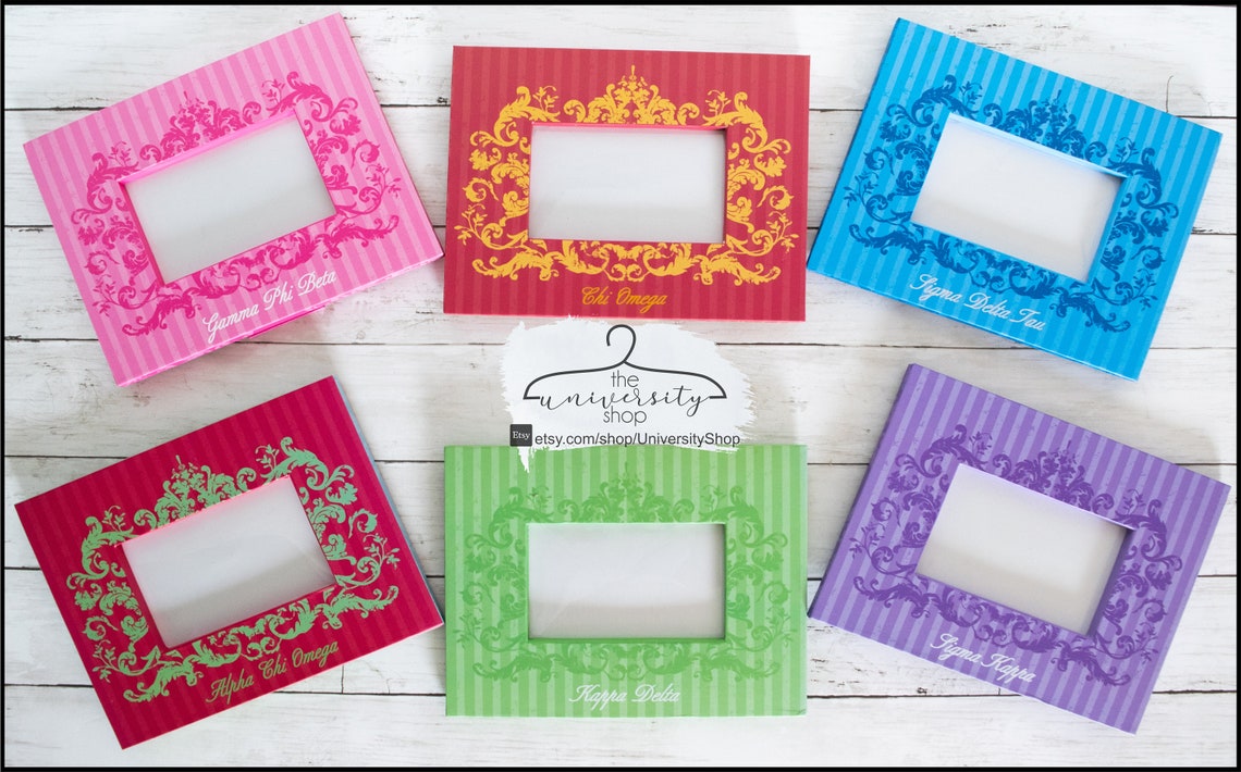 Sorority Picture Frames-alpha Chi Omega Kappa Delta KD - Etsy