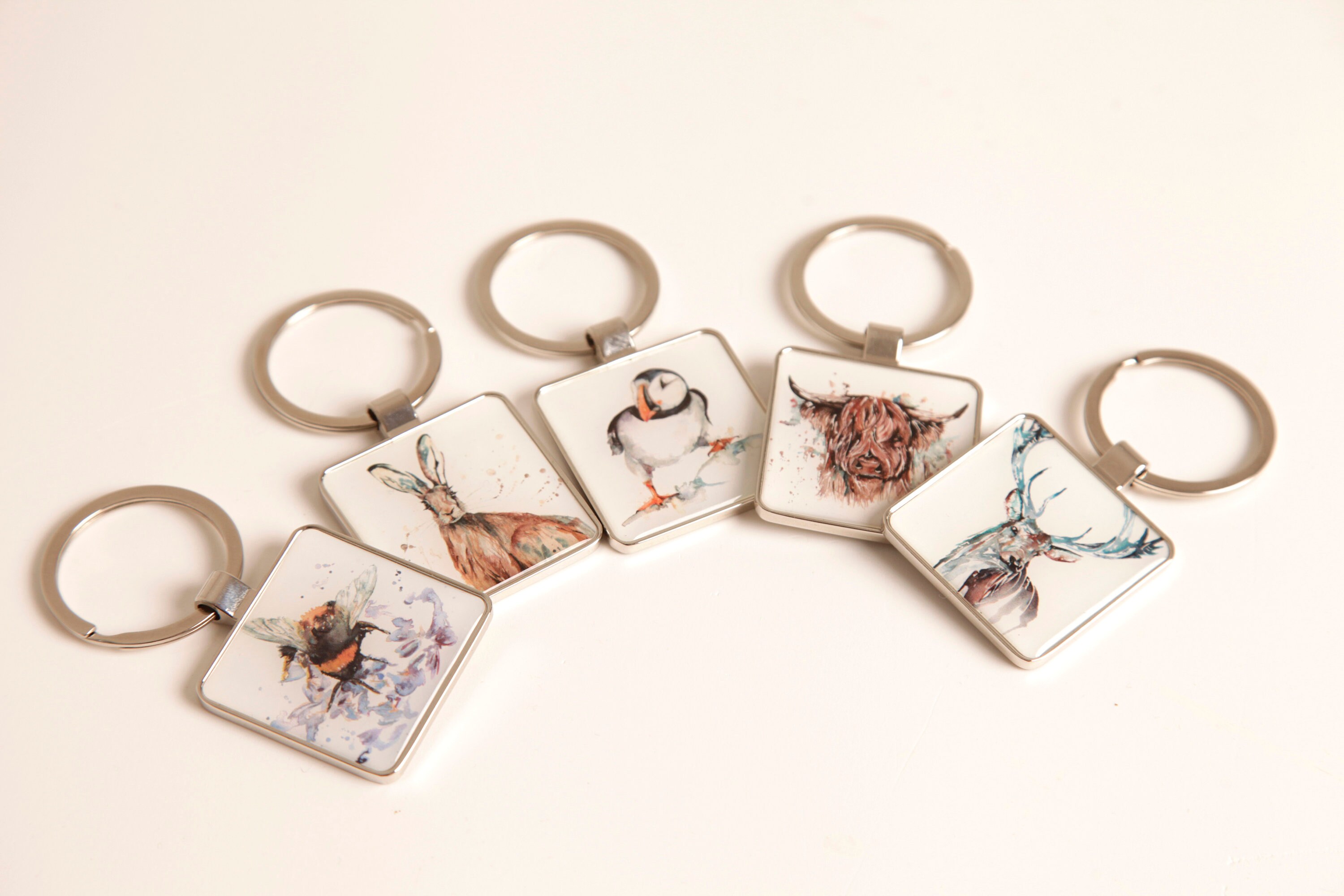 Highland Cow Watercolour Design Keychain Meg Hawkins Accessories - Etsy