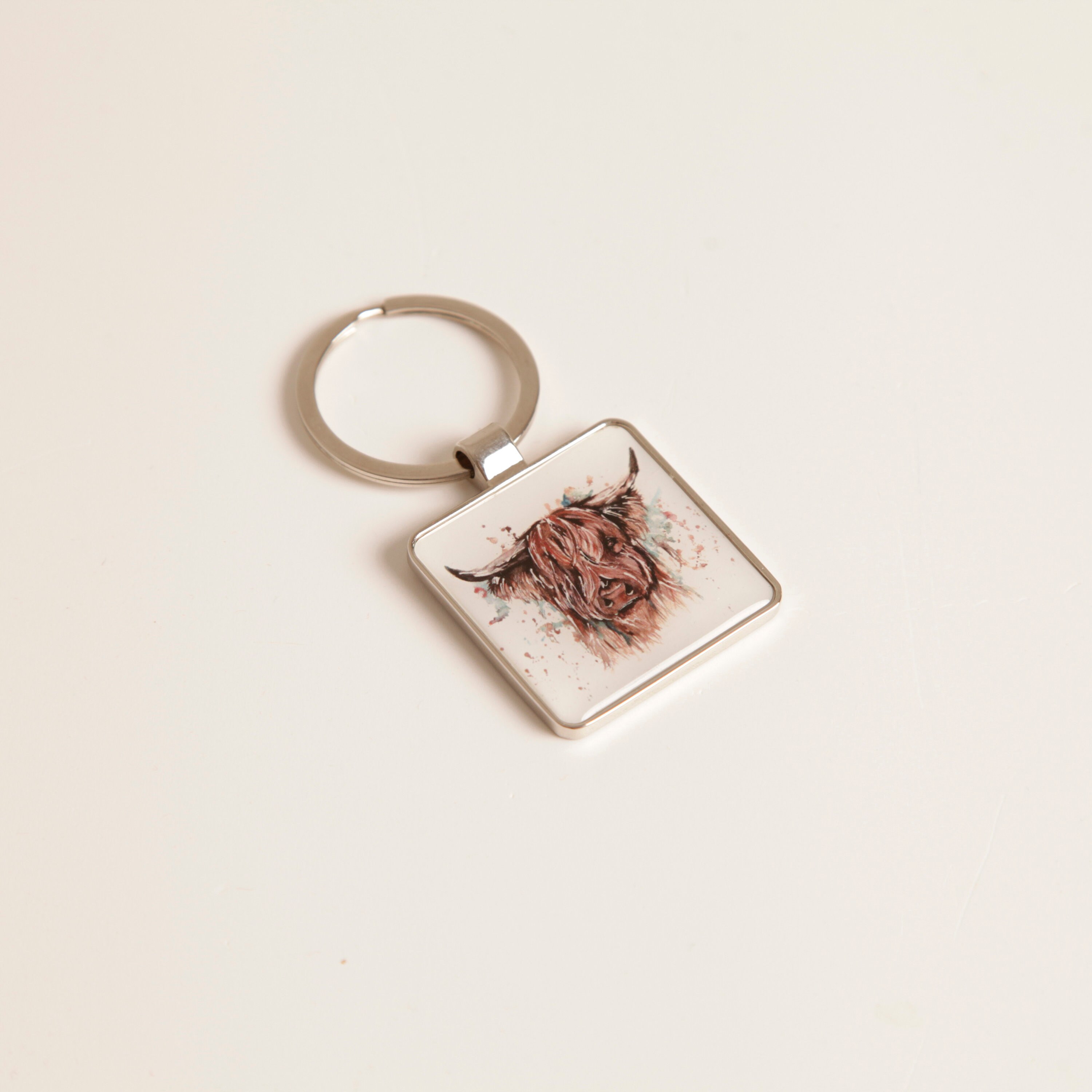 Highland Cow Watercolour Design Keychain Meg Hawkins Accessories - Etsy