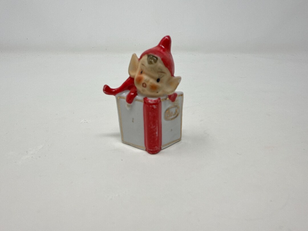 Vintage Mid-century Ceramic Elf Pixie Crawling Over a Book, Japan, Rare ...