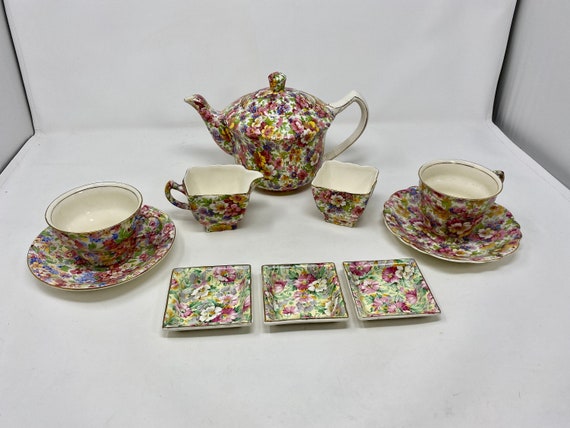Beautiful Vintage James Kent Chintz Du Barry Tea Set Teapot | Etsy