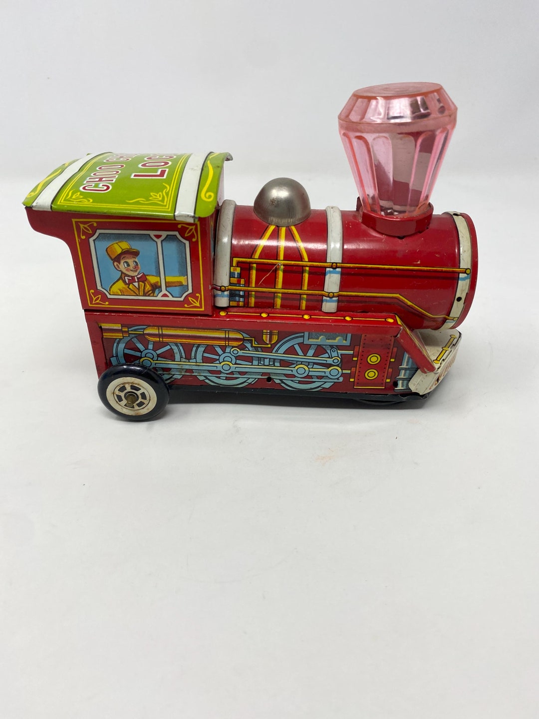 Vintage Choo Choo Loco Train Engine, Wind up Toy, 6" Log - Etsy