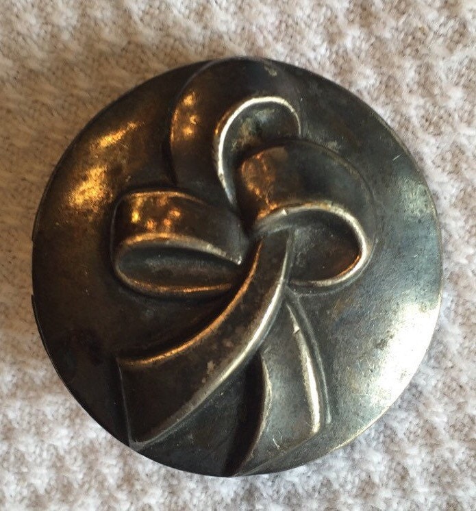 Antique Silver Metal Bow Button -large 1 1/2" - Etsy