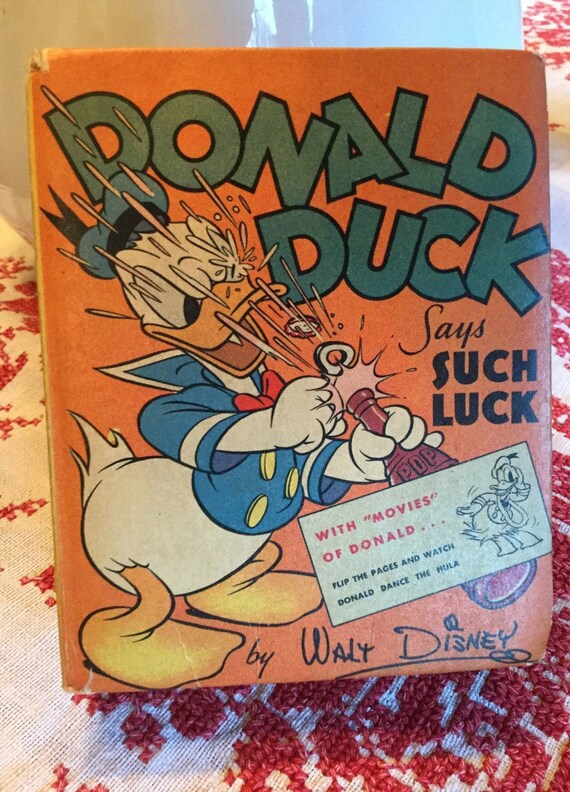 Vintage Donald Duck Says Such Luck by Walt Disney Better | Etsy
