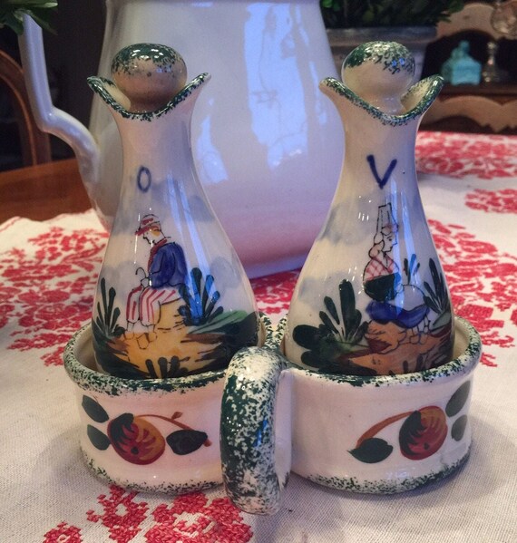 Vintage Japan Cruet Set Oil and Vinegar Set 6 Tall - Etsy