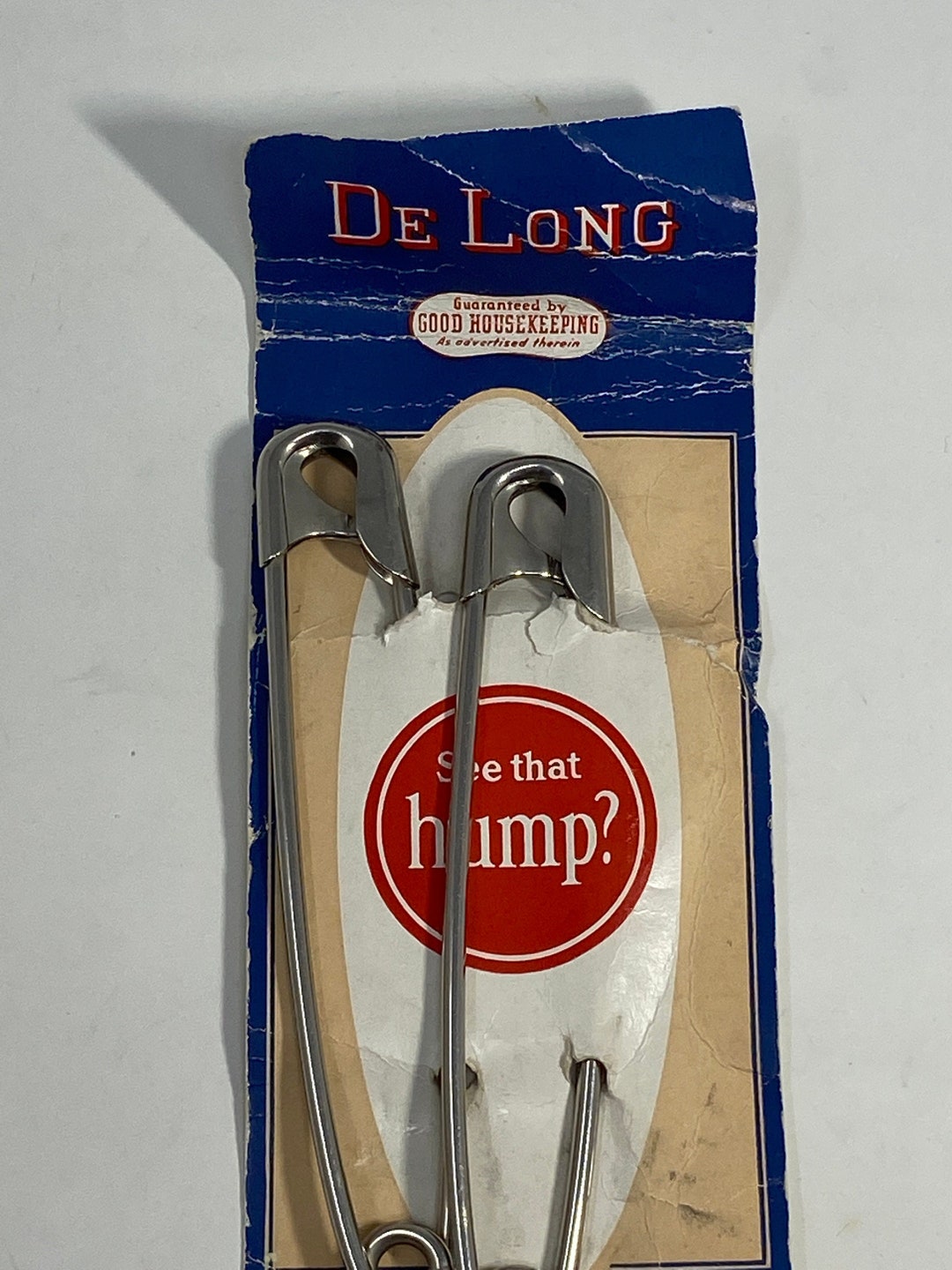 Two Vintage Safety Pins on Original Package Delong, Pins Are 4 3/8" - Etsy