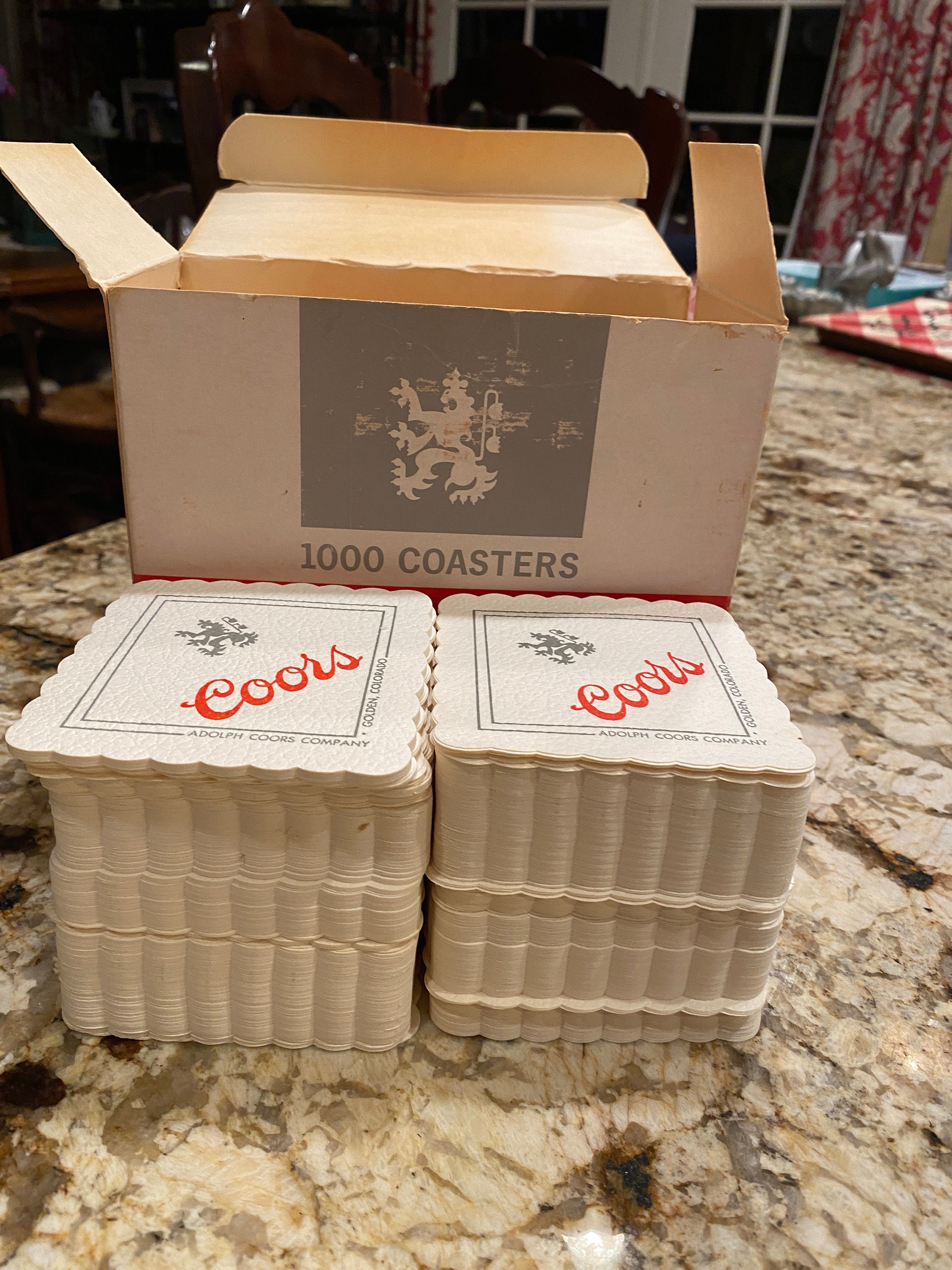 Vintage Coors Original Box of Coors Paper Coasters Box Holds | Etsy
