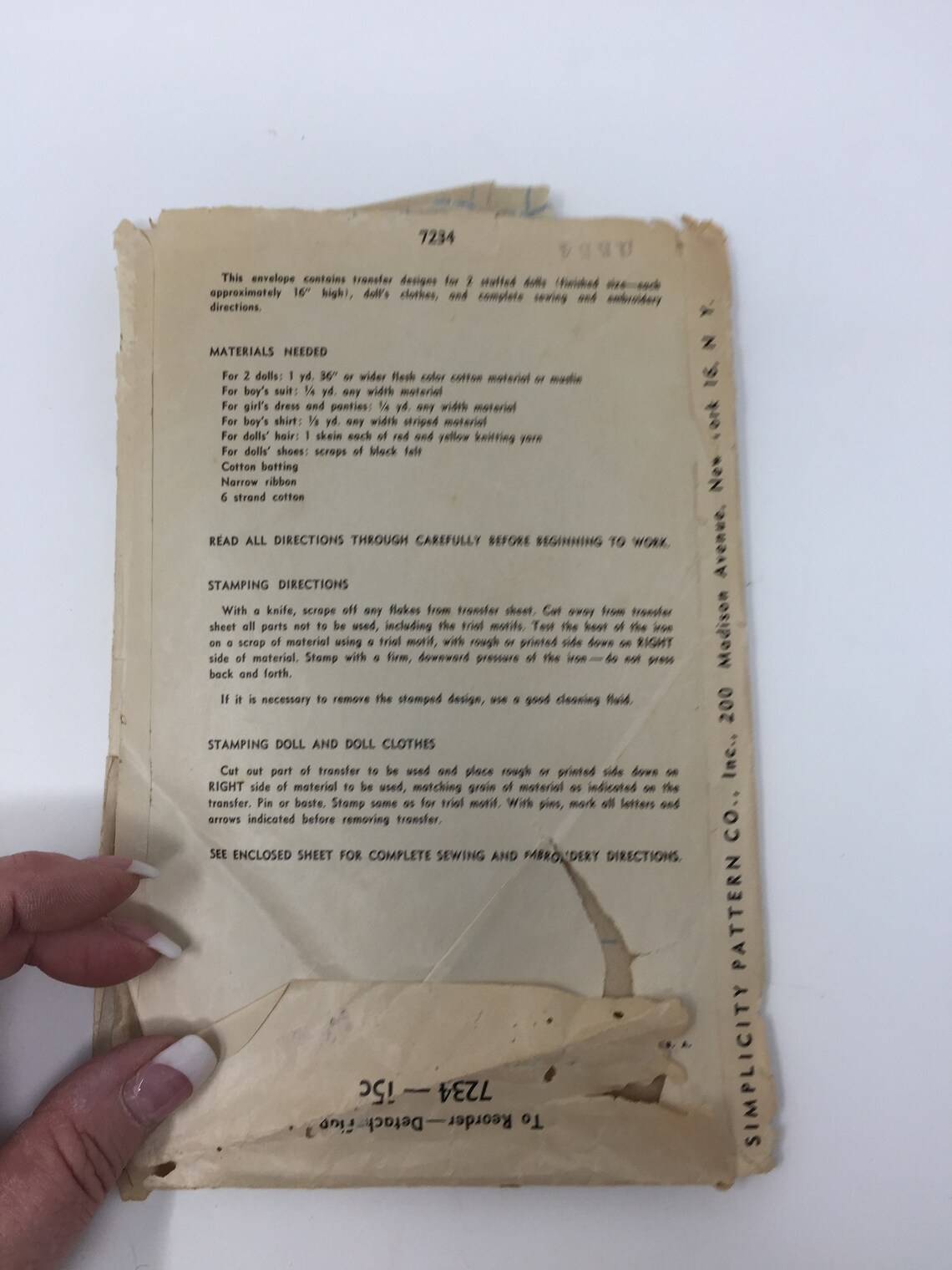 Vintage Brother and Sister Doll Pattern Simplicity 7234 1951 - Etsy