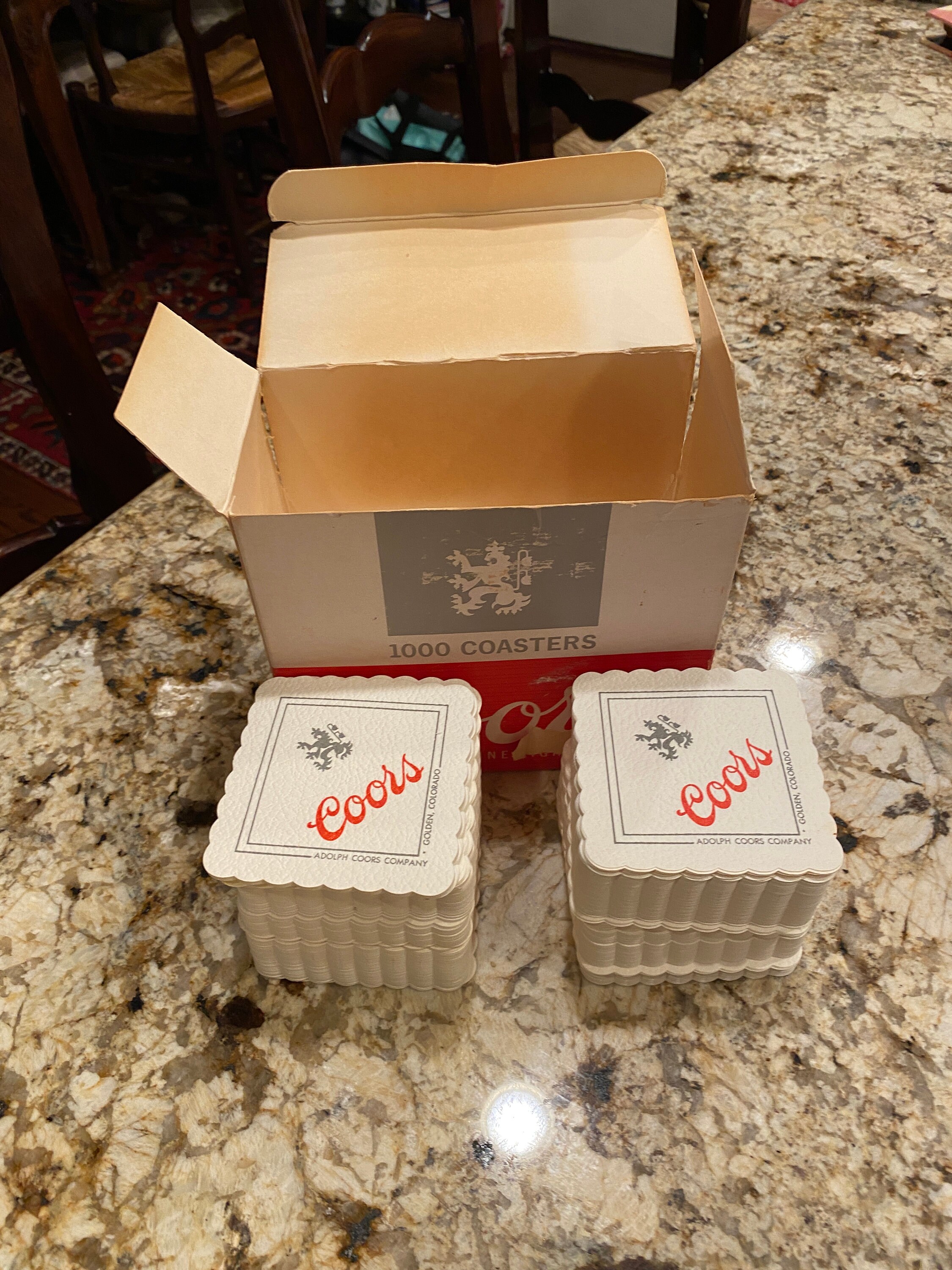 Vintage Coors Original Box of Coors Paper Coasters Box Holds - Etsy